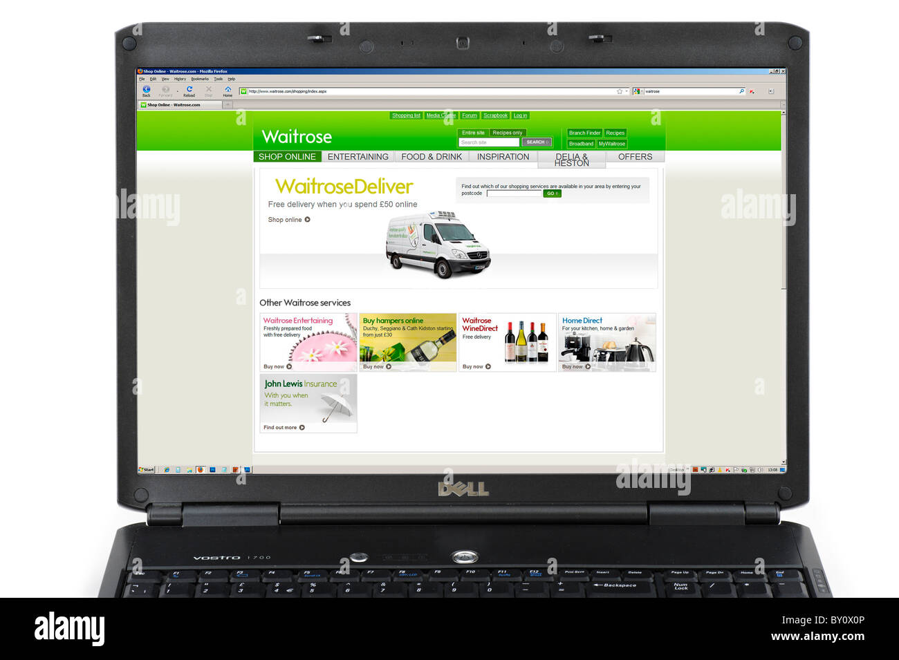Waitrose online shopping laptop hi-res stock photography and images - Alamy
