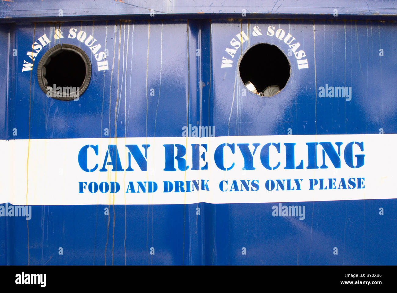Recycling collection container detail Stock Photo - Alamy