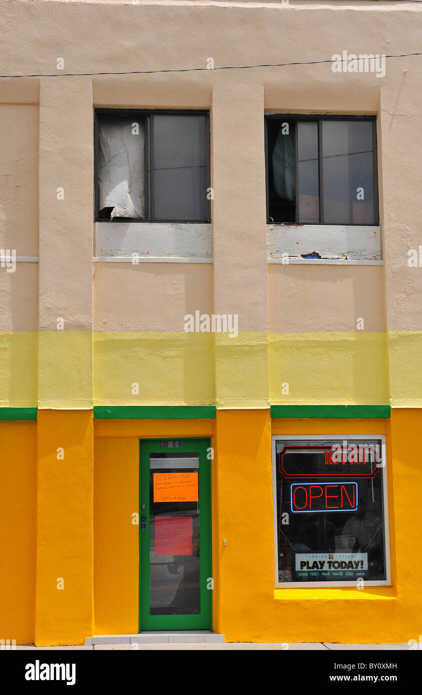 This brightly coloured shop front is in Clearwater, Florida, USA Stock ...
