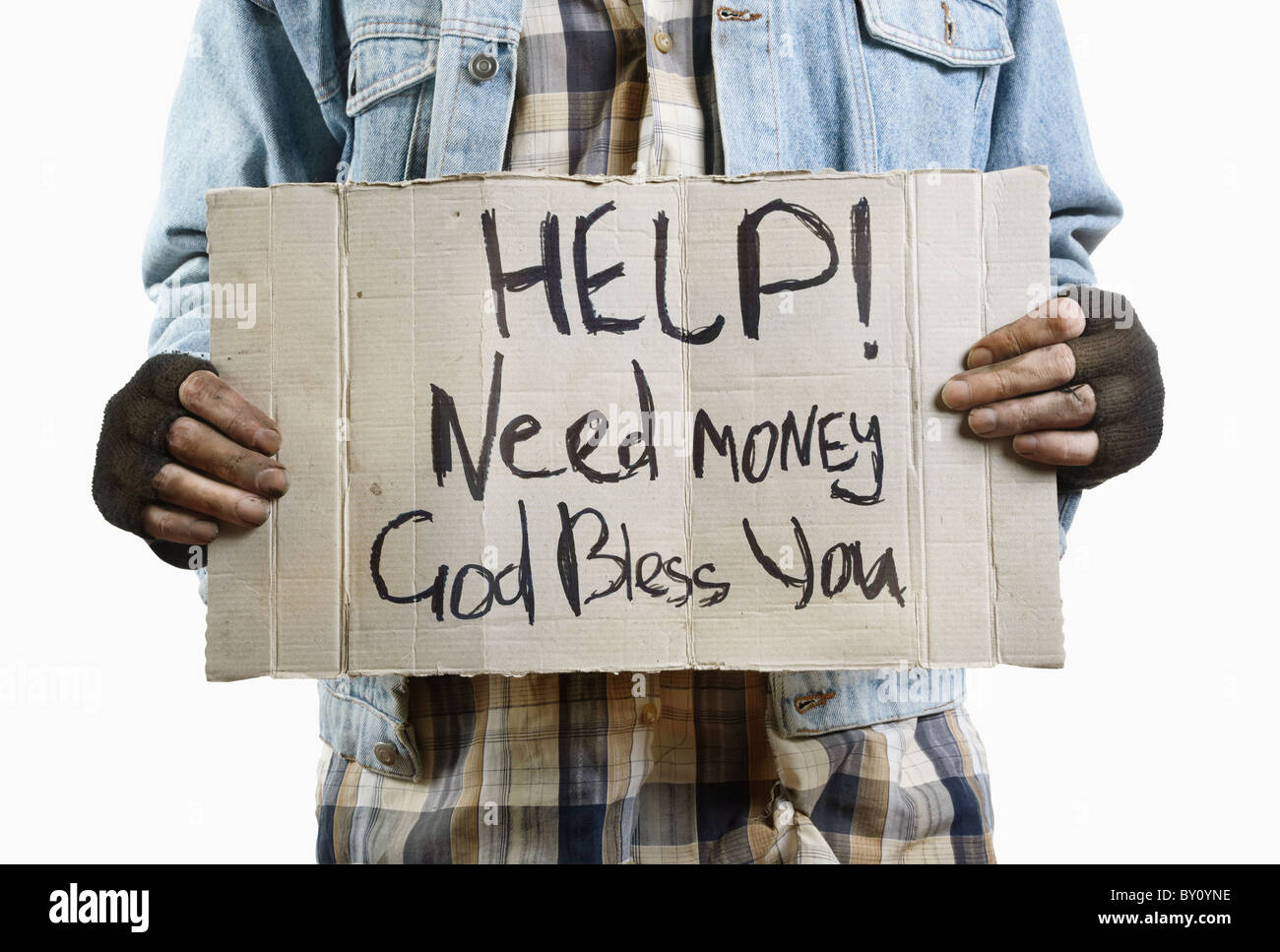 homeless life concept isolated on white background Stock Photo - Alamy
