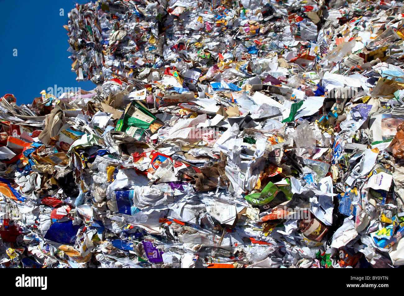 Recycling bail ready to be processed Stock Photo - Alamy