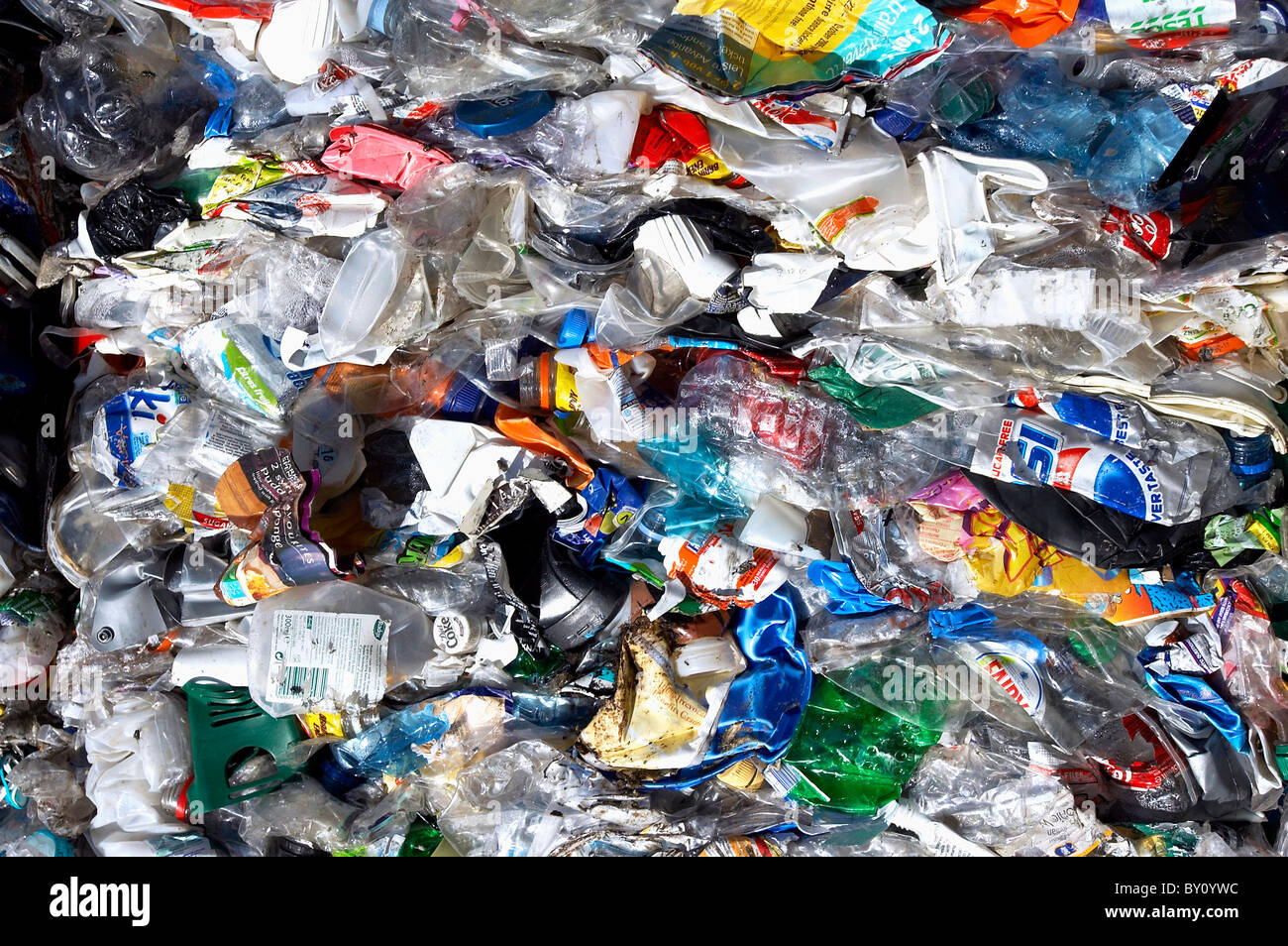 Recycling bail ready to be processed Stock Photo - Alamy