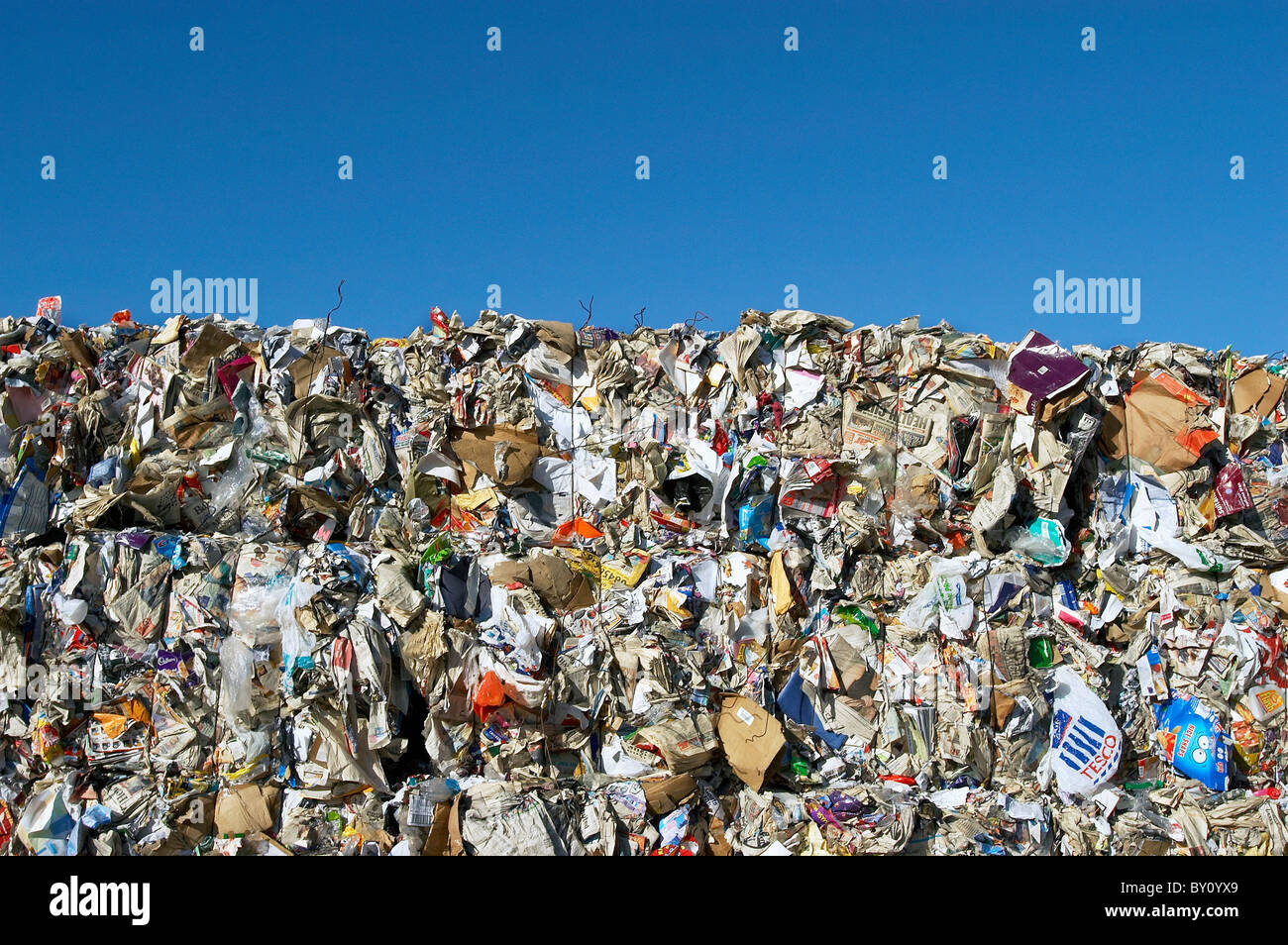 Recycling bail ready to be processed Stock Photo - Alamy