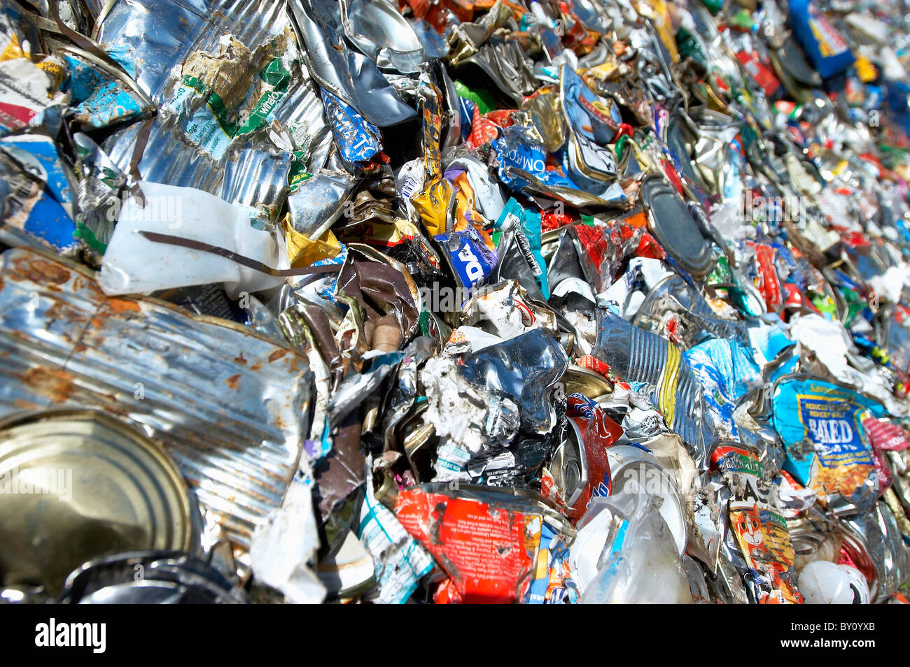 Recycling bail ready to be processed Stock Photo - Alamy