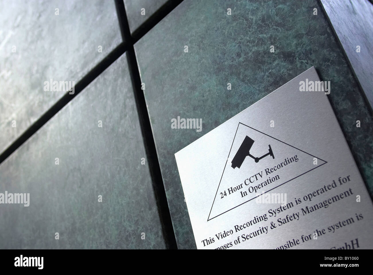 CCTV sign outside office entrance. London. UK Stock Photo - Alamy