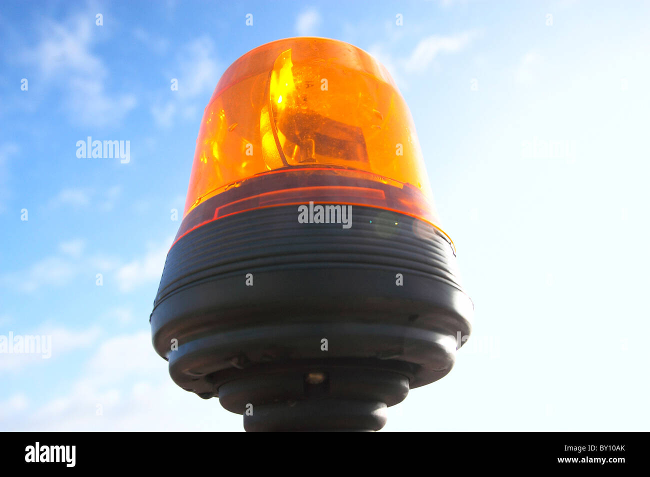 Flashing light on a dumper truck Stock Photo - Alamy