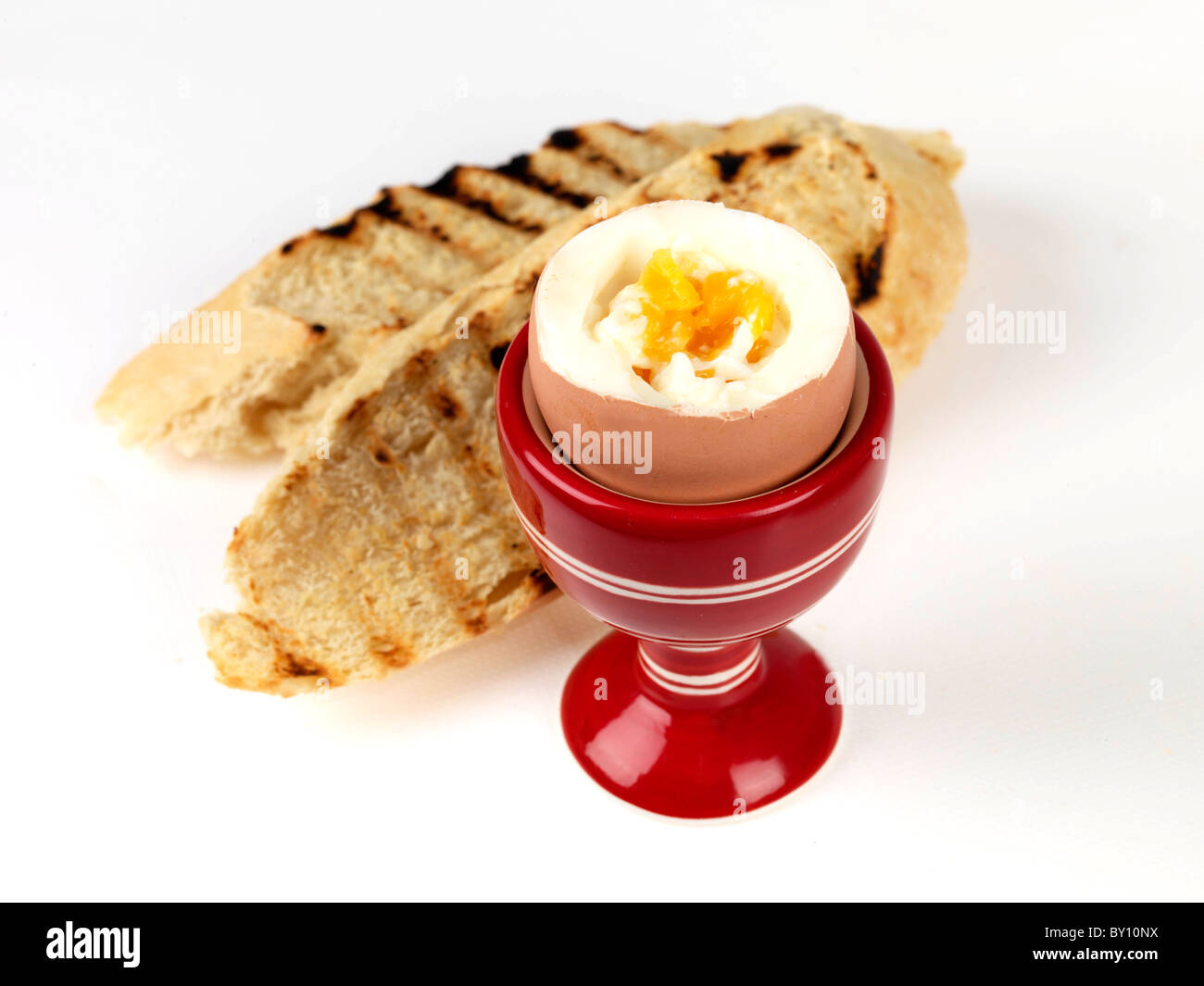 Hard Boiled Egg with Toast Stock Photo - Alamy