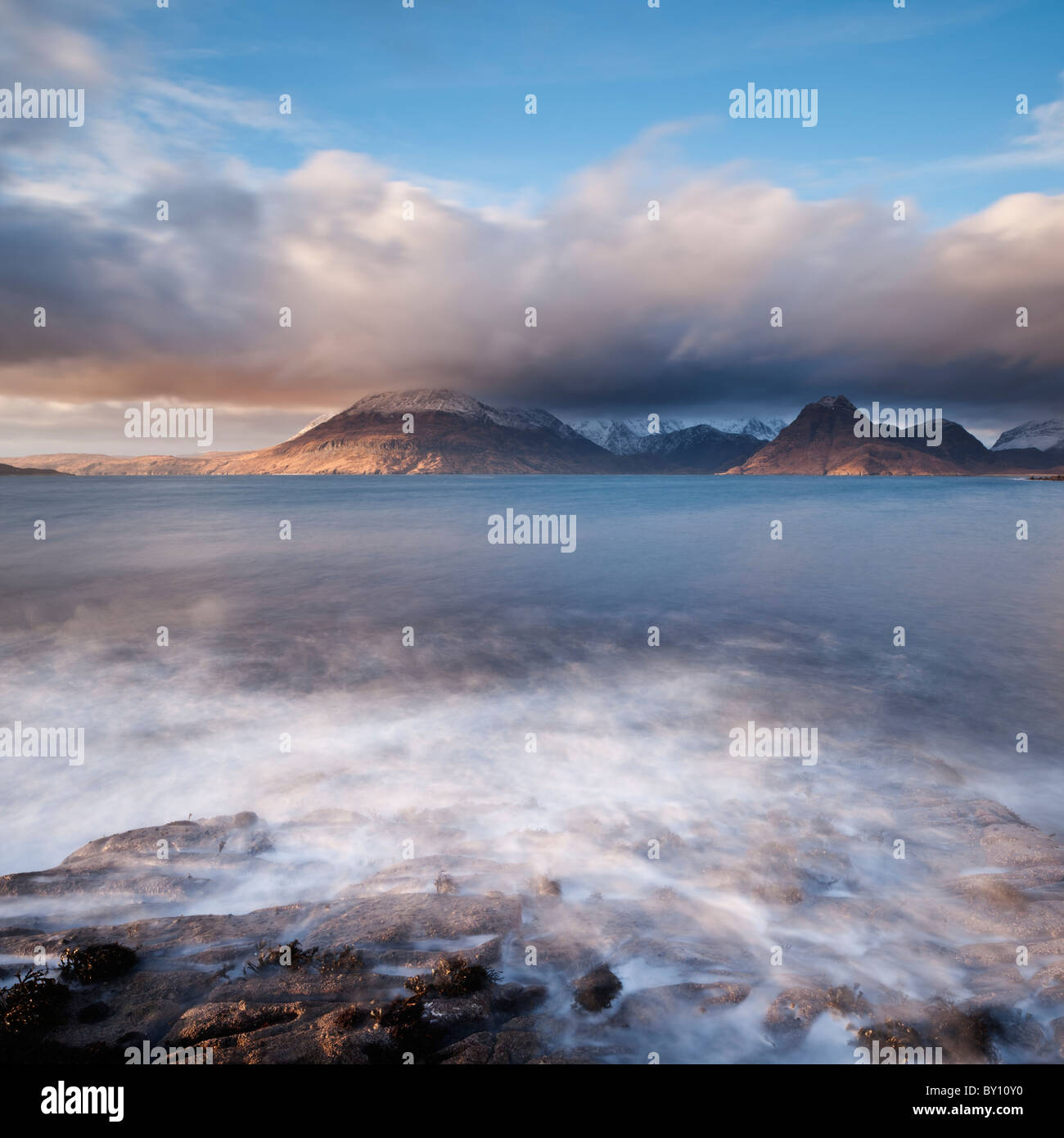 View towards Black Cuillins from Elgol, Isle of Skye, Scotland Stock ...
