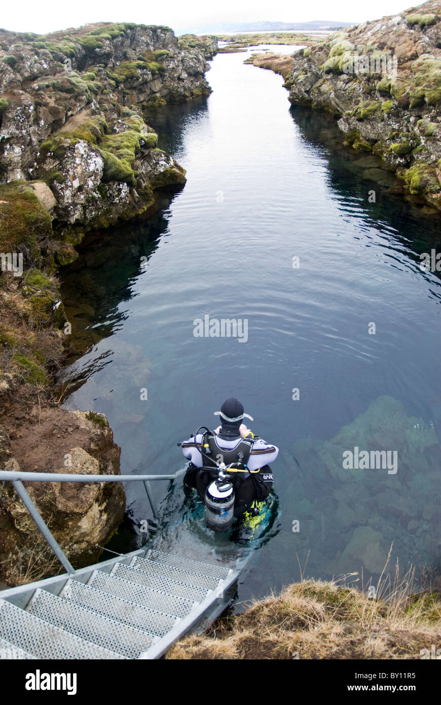 Silfra crack, Thingvellir Lake, Iceland Stock Photo - Alamy