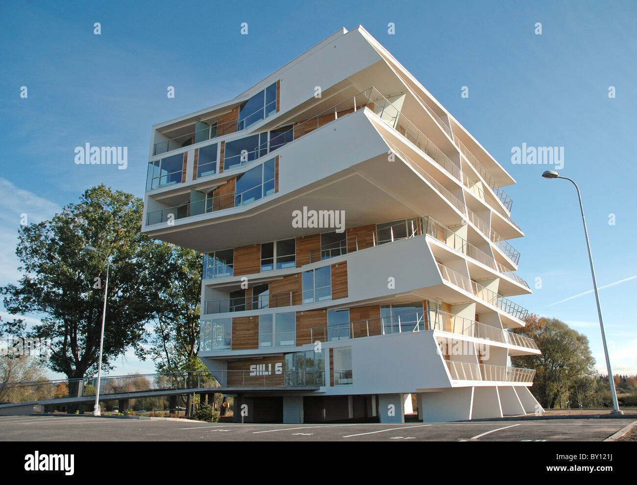 new modern futuristic architecture in Tartu, Estonia, Europe Stock ...