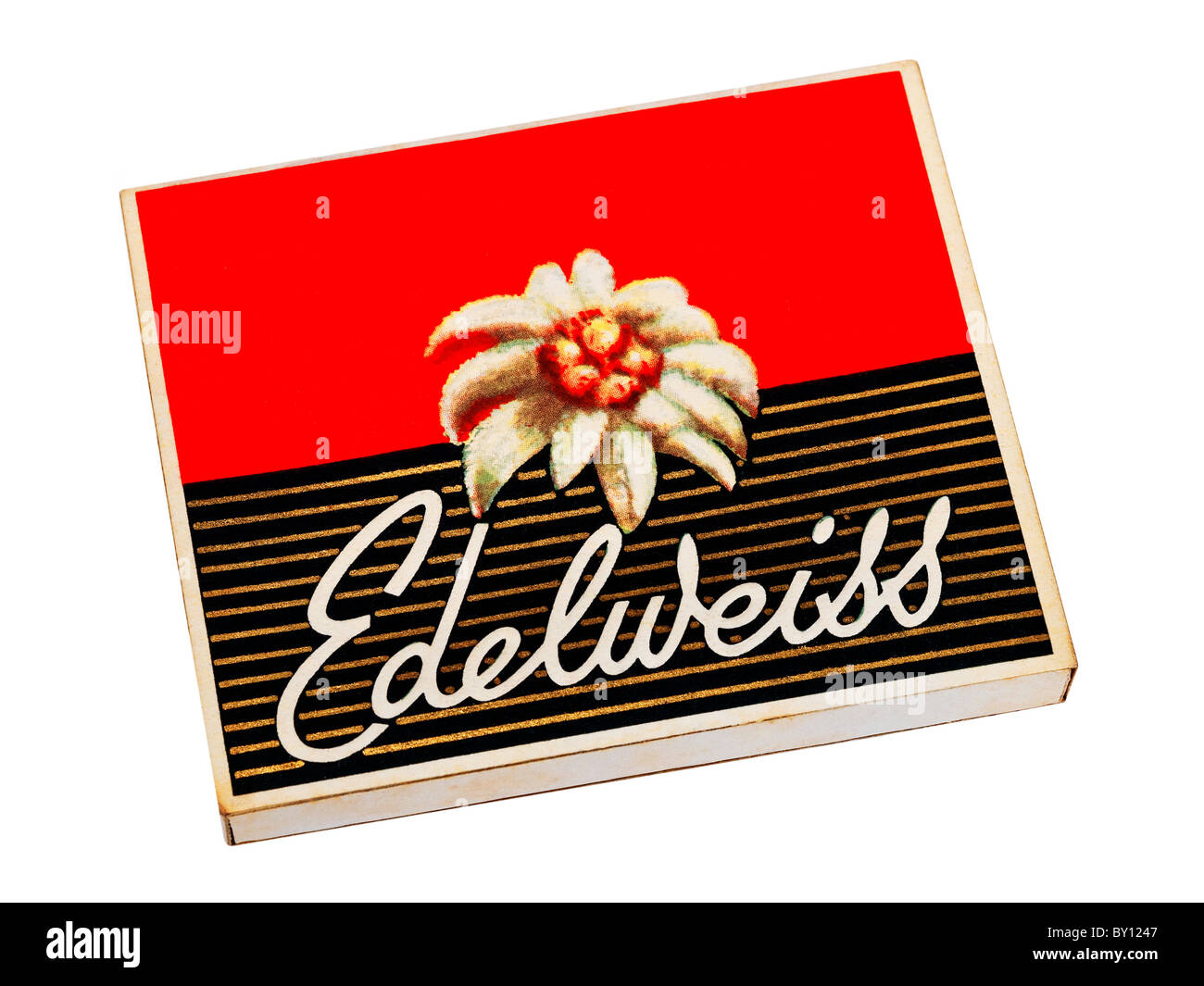 Old packet of 1960s Austrian "Edelweiss" branded cigarettes Stock Photo ...