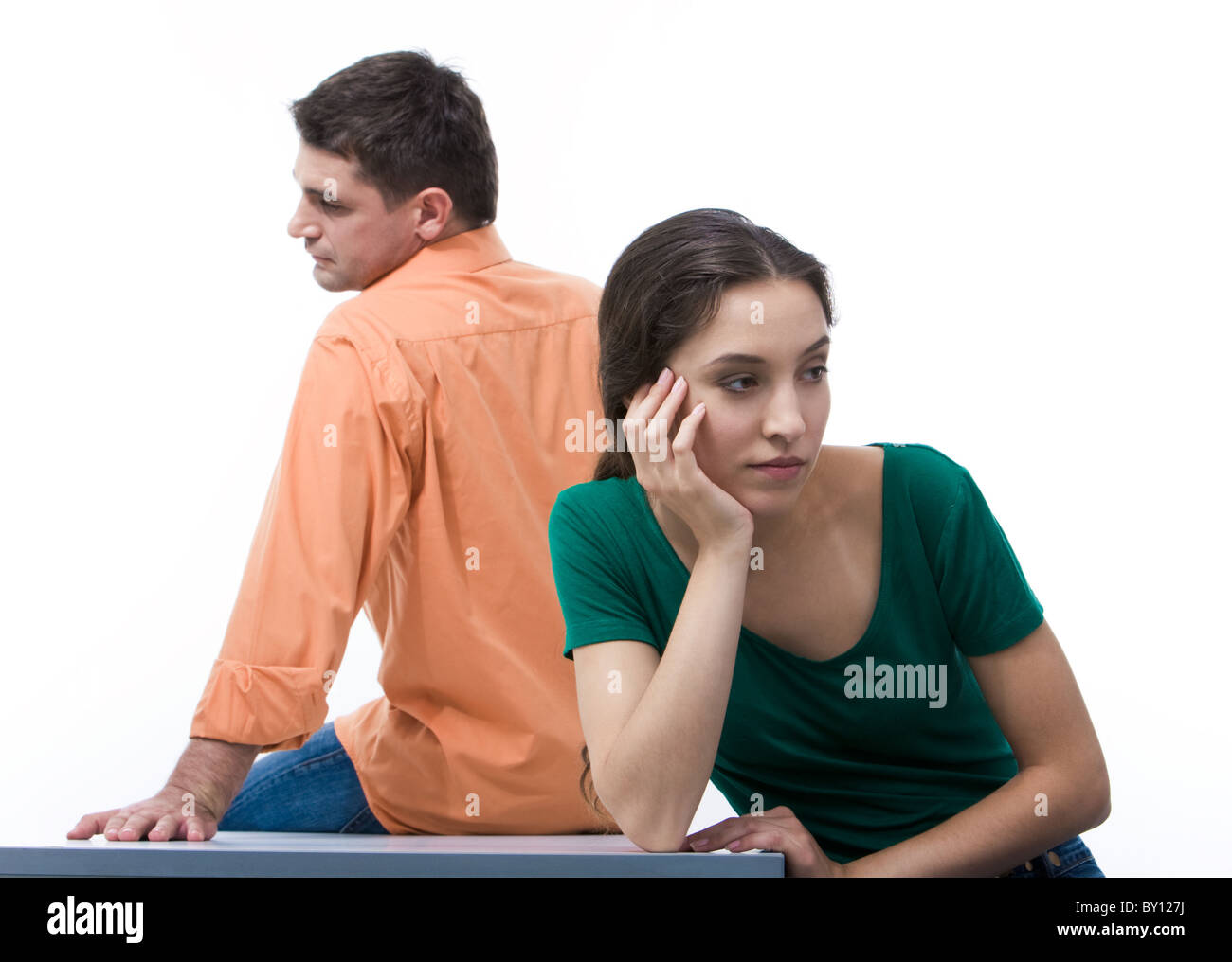 Woman touching boyfriend face with hand hi-res stock photography and ...