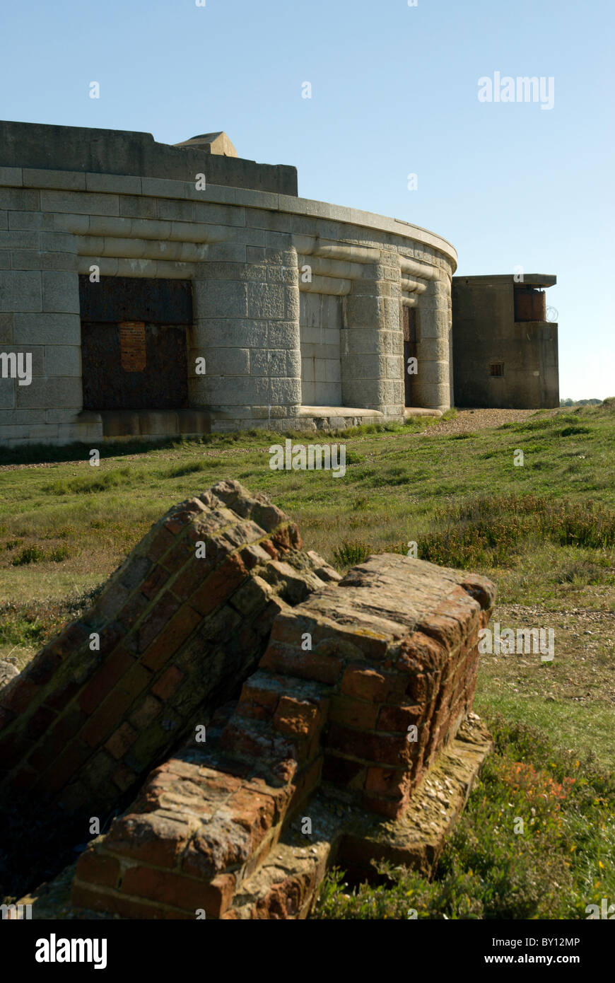 A semi circular bastion at Hurst Castle near Milford on Sea in the New ...