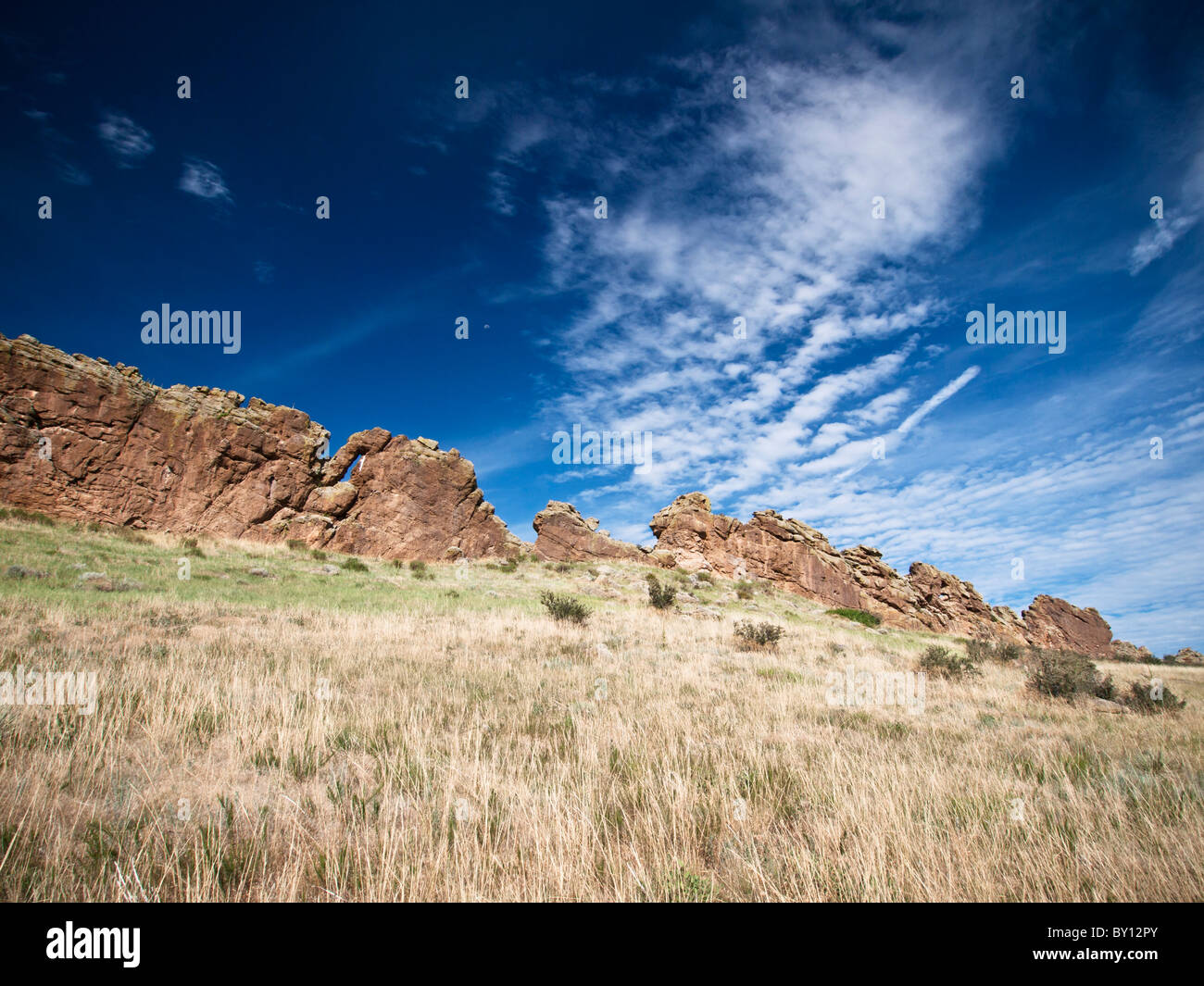 Rock formation in Devils Backbone, Loveland Colorado Stock Photo - Alamy