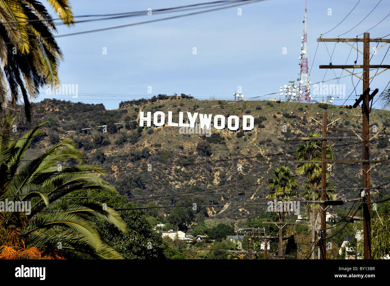 Hollywood sign black and white hi-res stock photography and images - Alamy