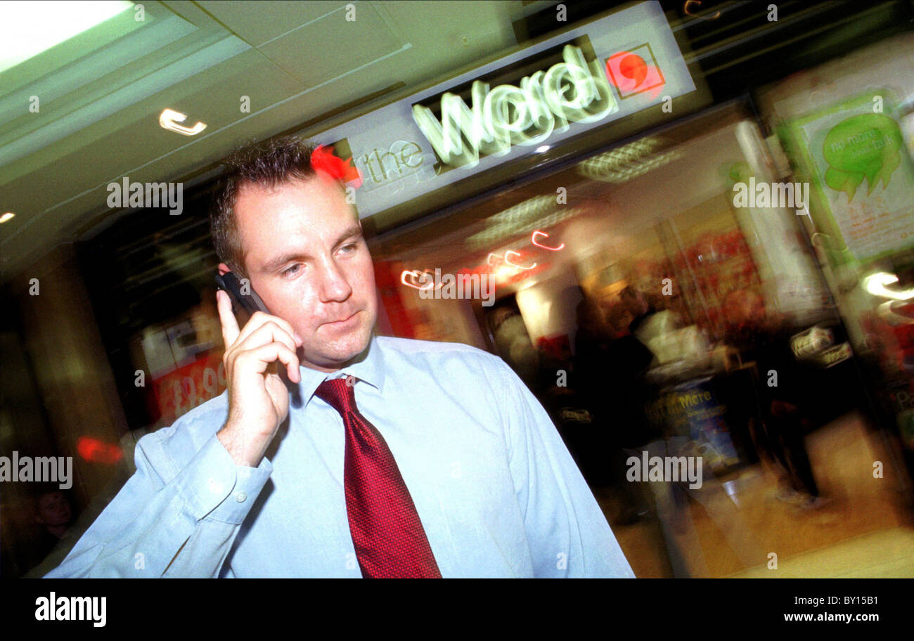 Mobile Phone, Cardiff City Centre Stock Photo - Alamy
