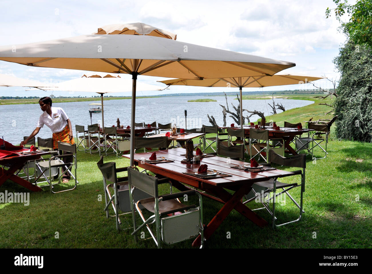 Chobe game lodge, Chobe National Park, Botswana Stock Photo - Alamy