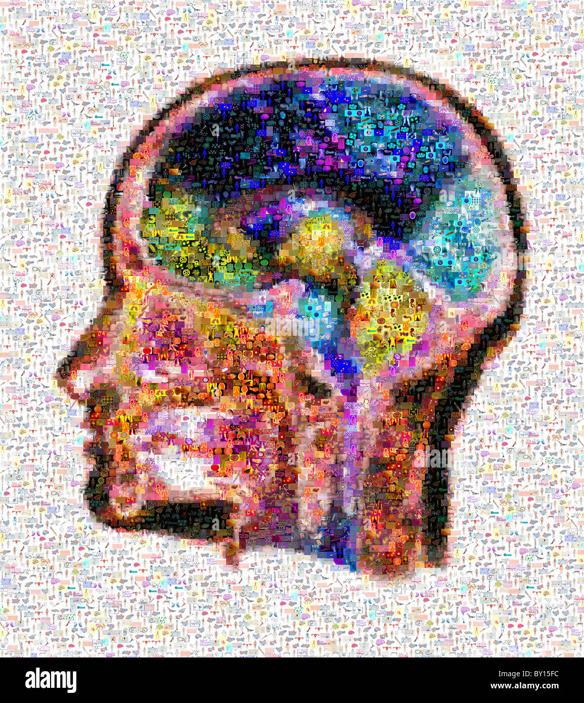 Human brain montage hi-res stock photography and images - Alamy
