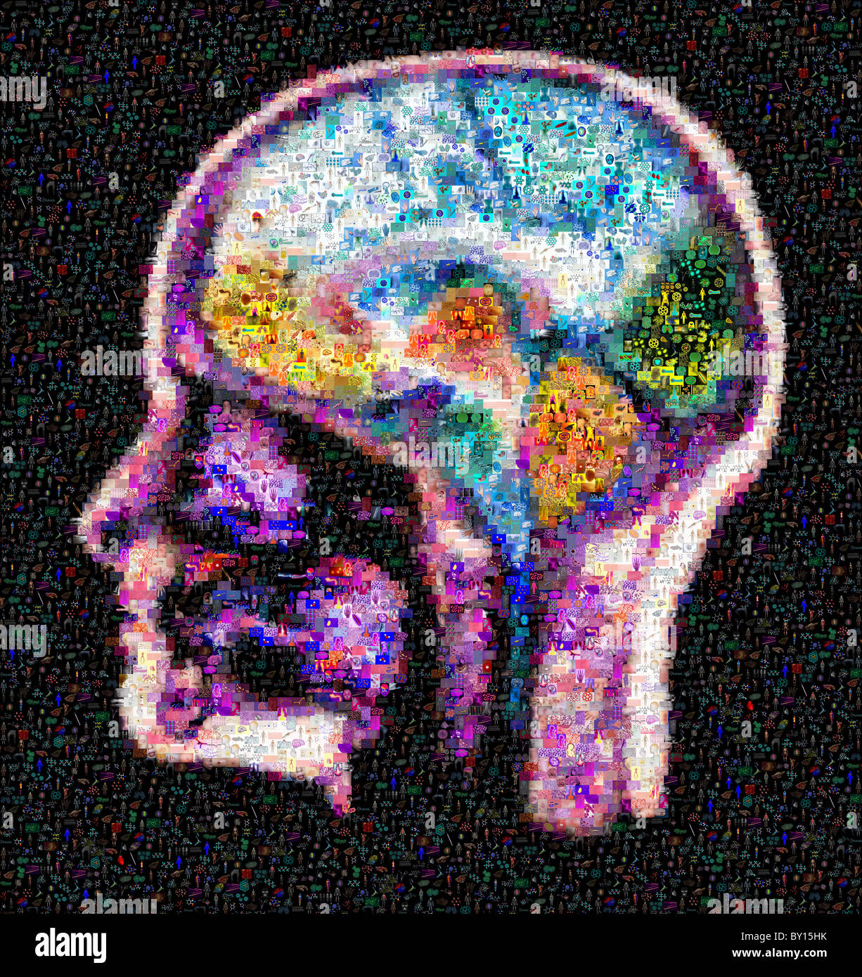 Human brain montage hi-res stock photography and images - Alamy