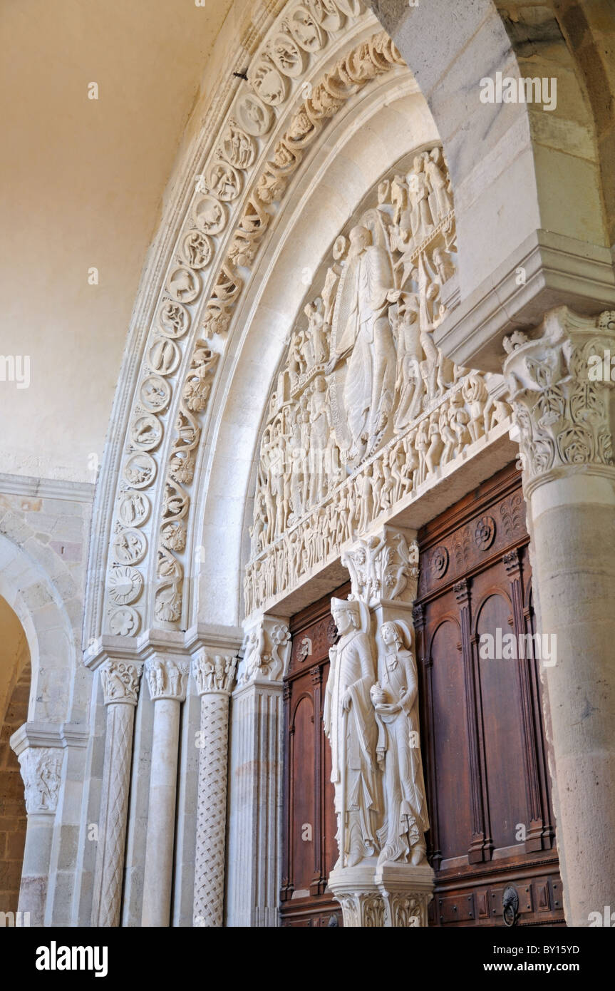 Romanesque masterpiece carving of Last Judgement by Gislebertus 1130 to ...