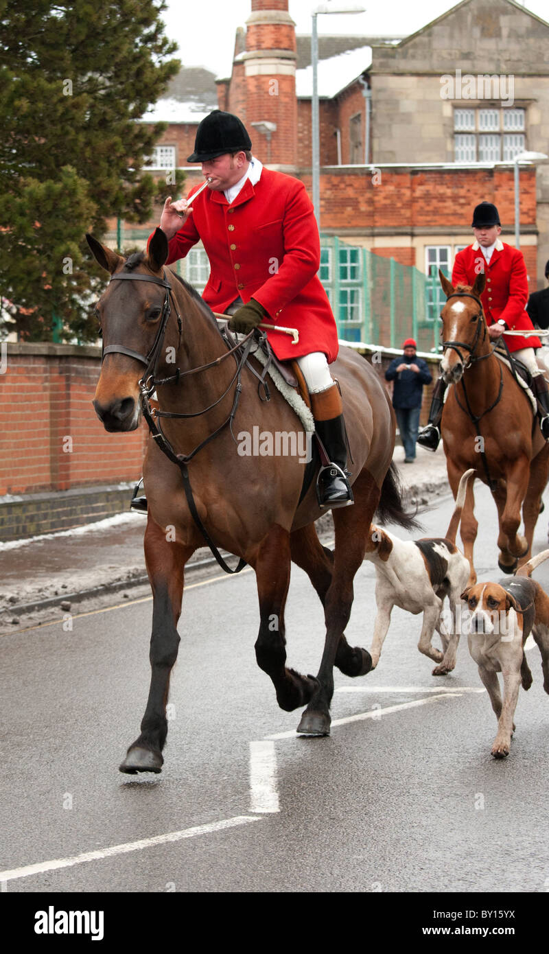 Boxing day Hunt meet at Market Bosworth, Leicestershire. Picture shows ...
