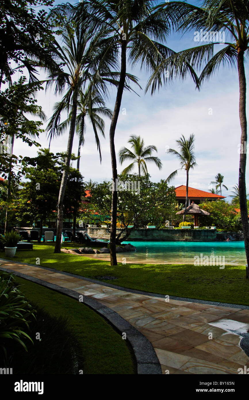 Water features and pools of a resort in Bali Stock Photo - Alamy