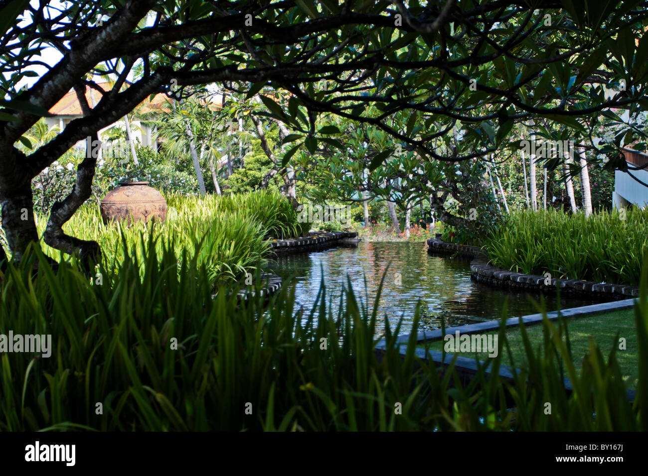 Water features and pools of a resort in Bali Stock Photo - Alamy