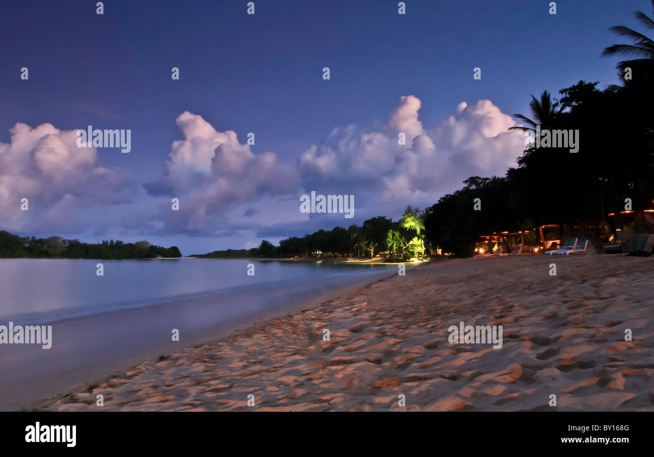 Sunset off Nusa Dua in bali Stock Photo - Alamy