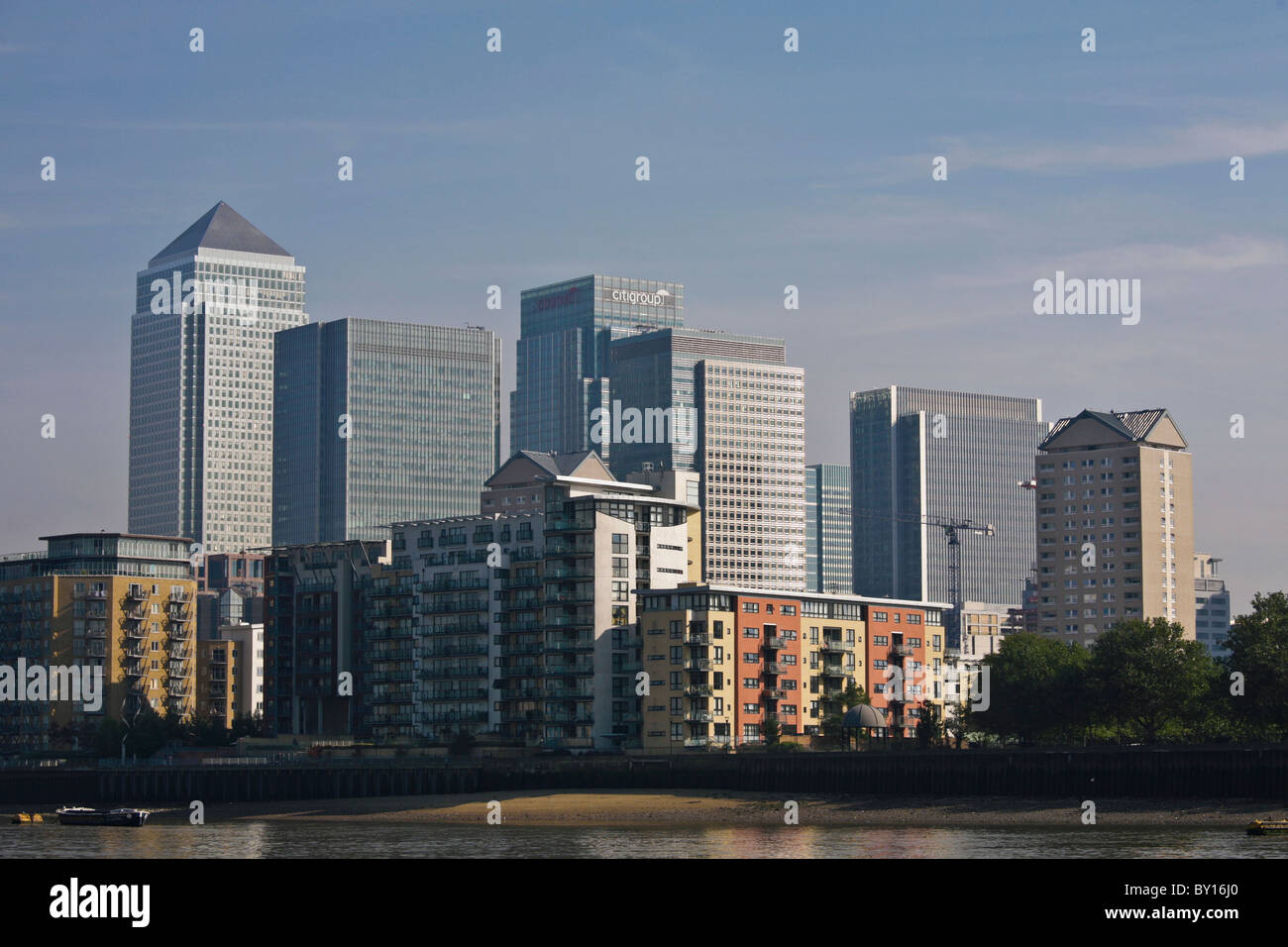 Canarf Wharf from River Thames, London Stock Photo - Alamy