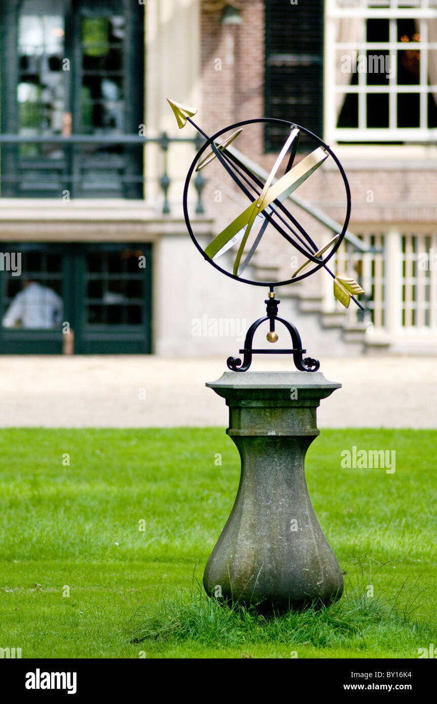Sundial in the garden from the castle Stock Photo - Alamy