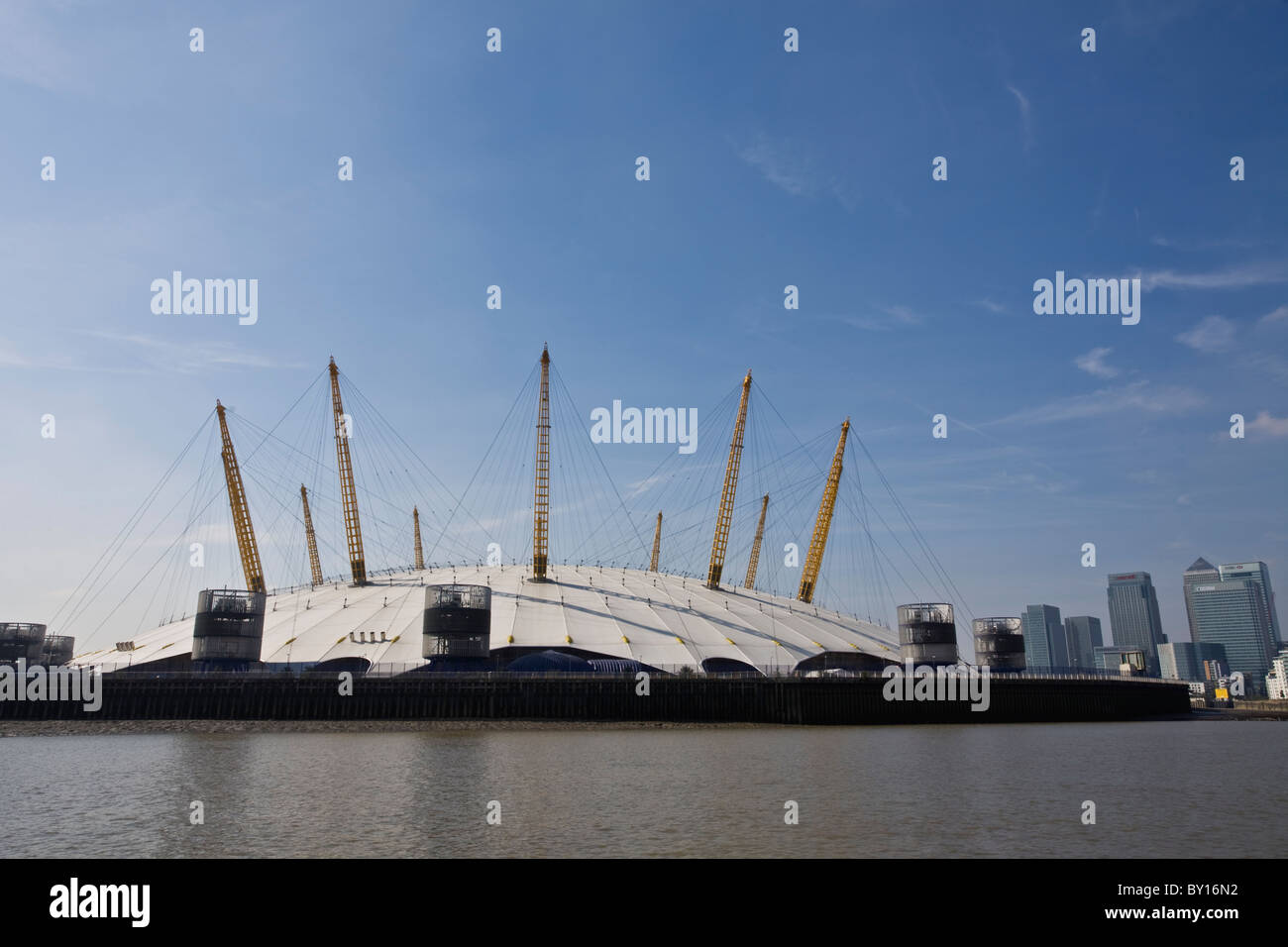 O2 arena and Canary Wharf, London, England Stock Photo - Alamy