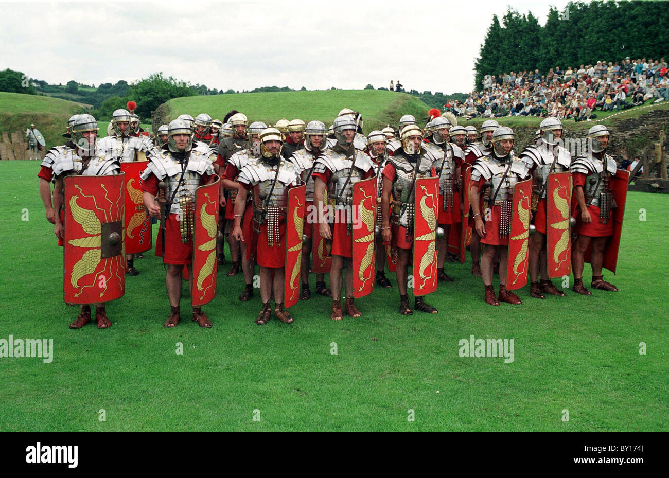 Roman Reenactment, Caerleon Amphitheatre Stock Photo - Alamy
