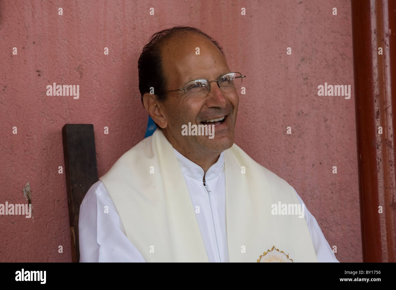 Catholic priest Alejandro Solalinde smiles during a mass in his shelter ...