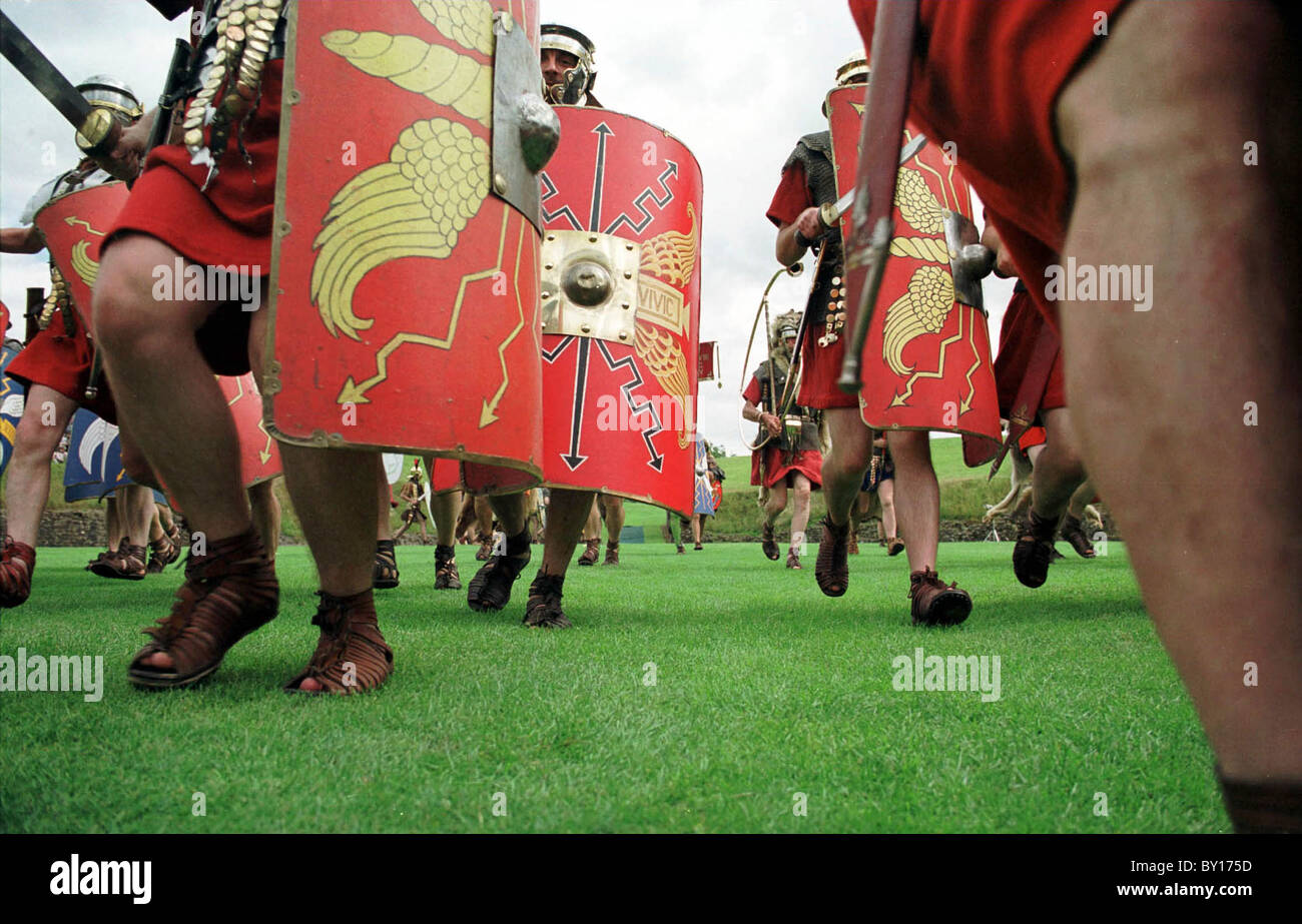 Roman Reenactment, Caerleon Amphitheatre Stock Photo - Alamy