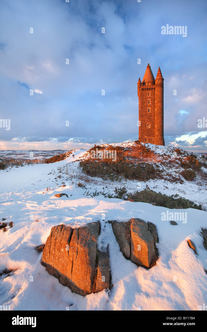 Scrabo tower snow hi-res stock photography and images - Alamy