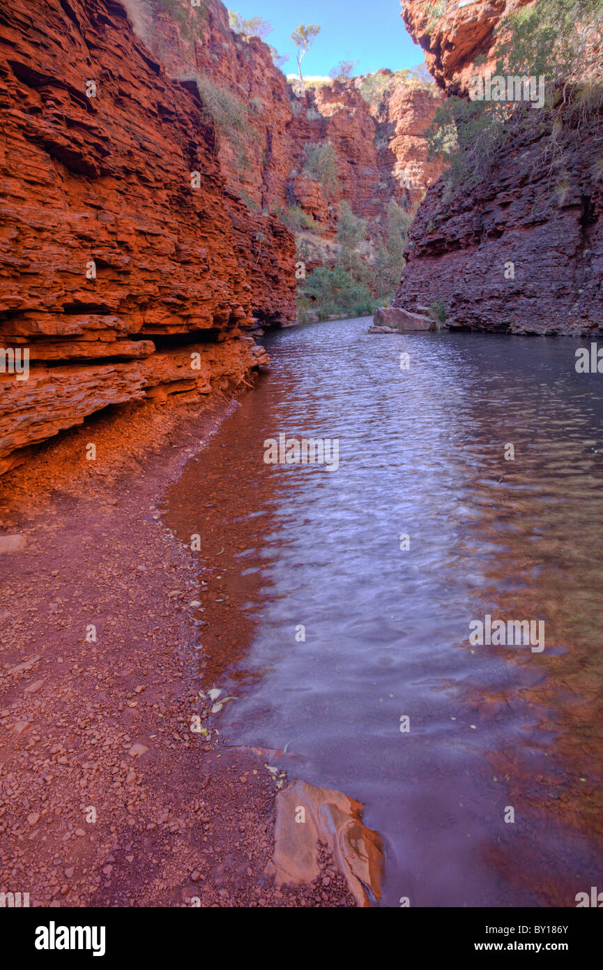 Waterhole in Weano Gorge, Karijini National Park, Pilbara, Western ...