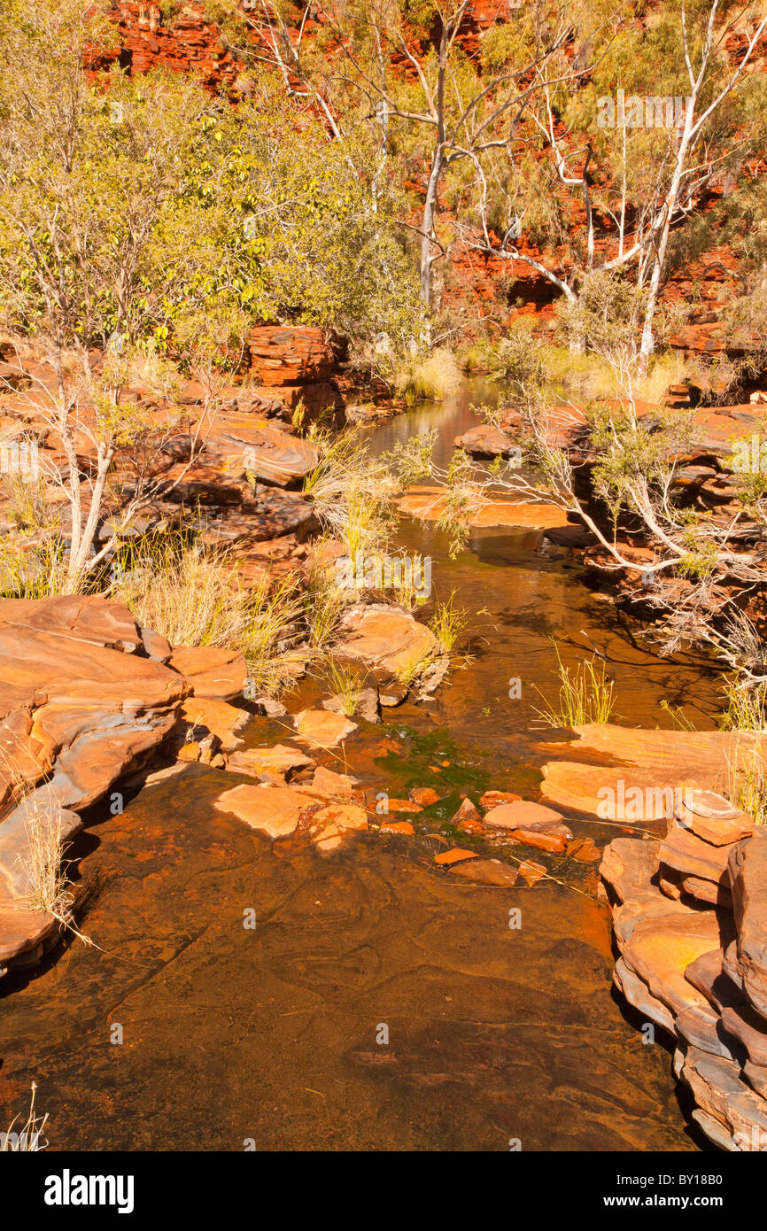 Waterhole in Weano Gorge, Karijini National Park, Pilbara, Western ...