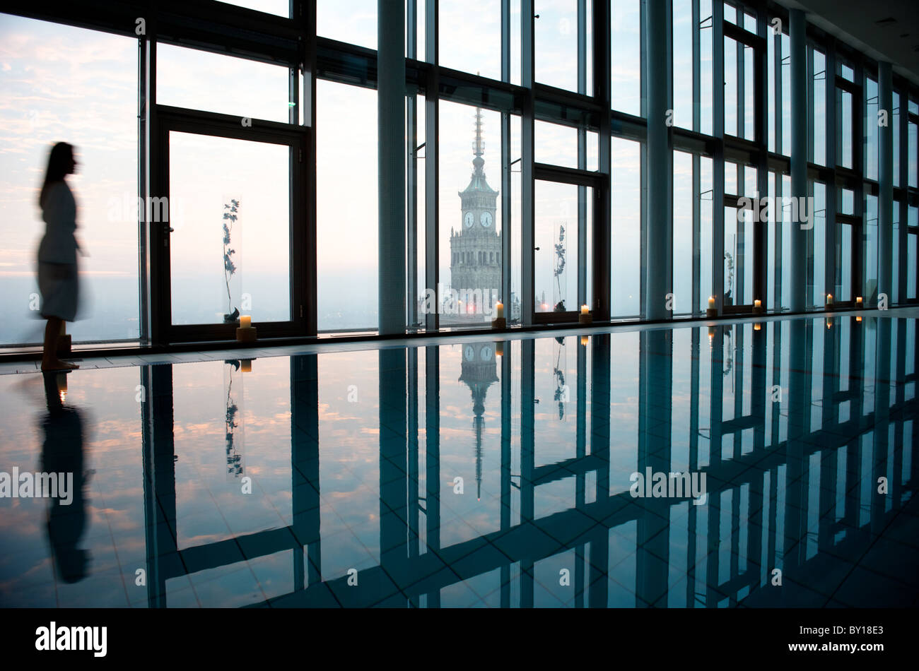 The swimming pool of the Hotel InterContinental, Warsaw, Poland Stock ...