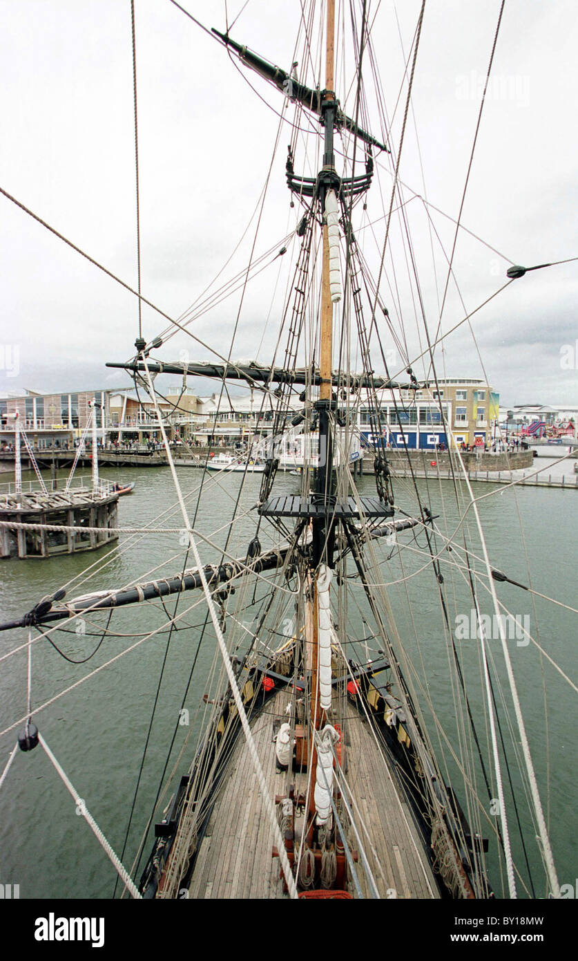 A Tall Ship in Cardiff Bay Stock Photo - Alamy