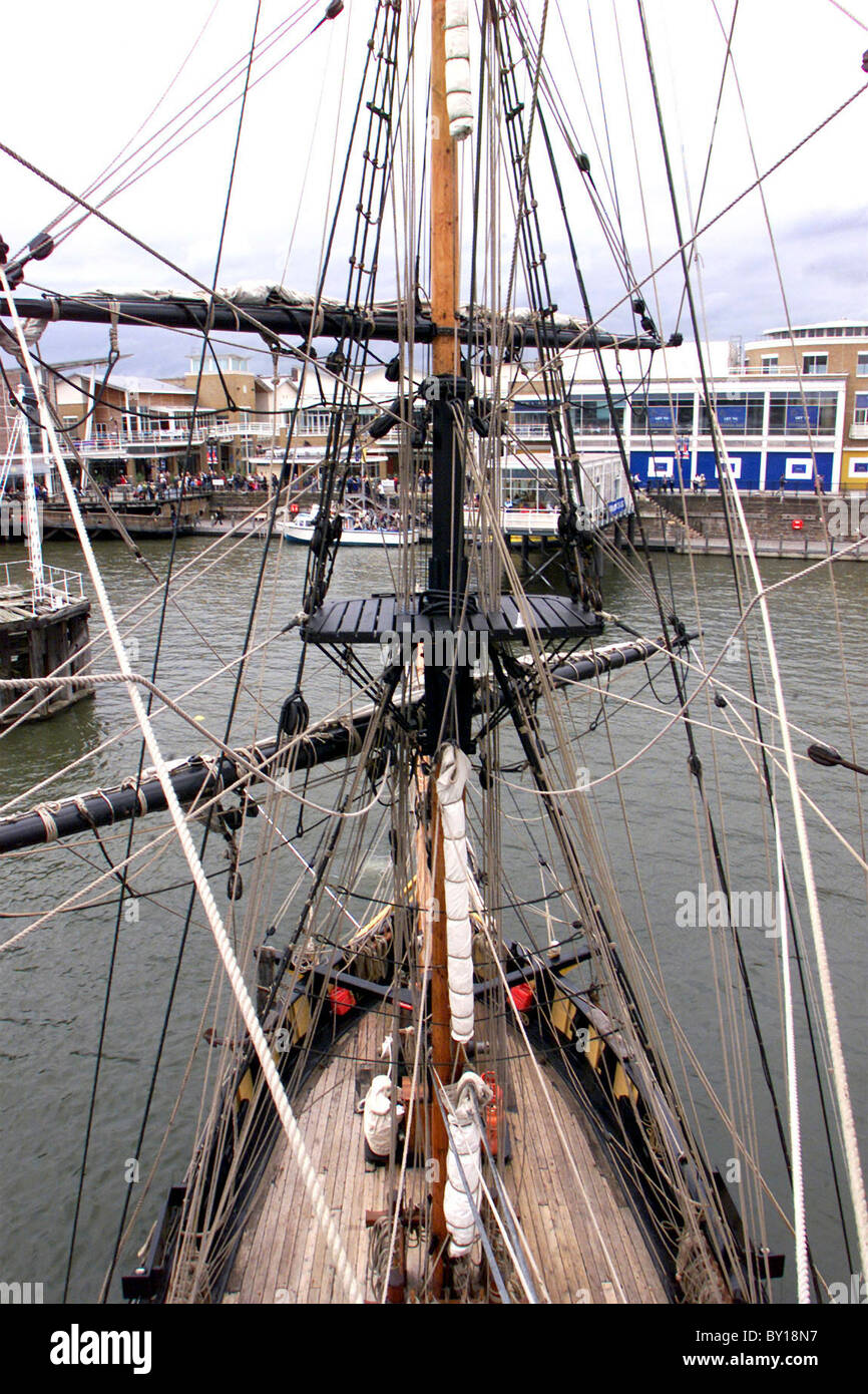 A Tall Ship in Cardiff Bay Stock Photo - Alamy