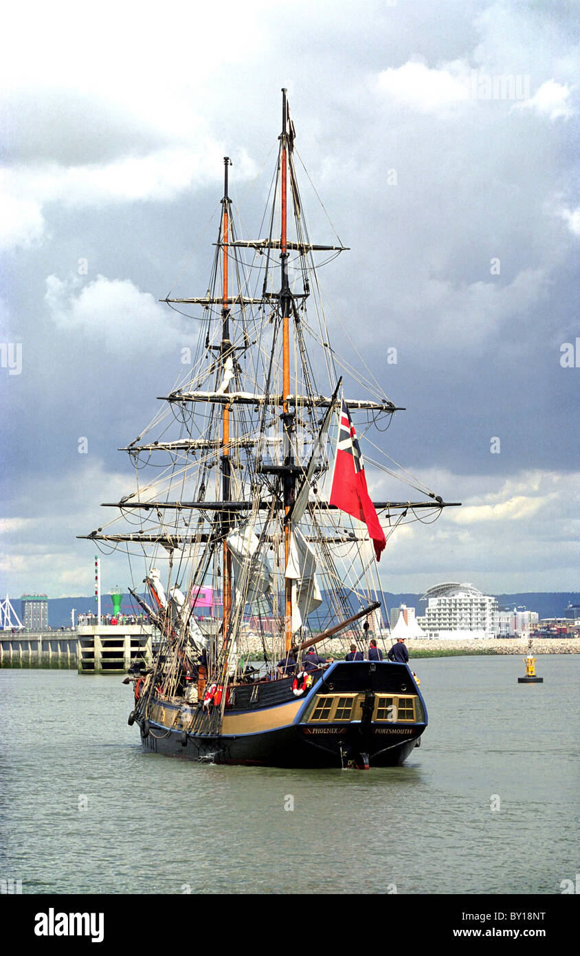 HMS Endeavour, Cardiff Bay Stock Photo - Alamy