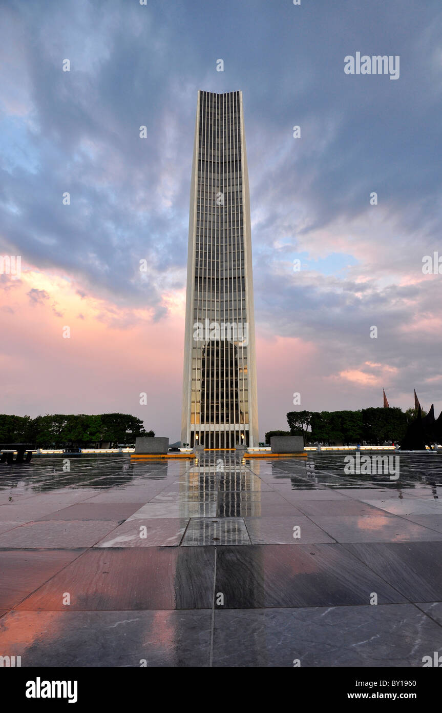 Corning Tower (NY State Office building) after a rain storm in Albany ...