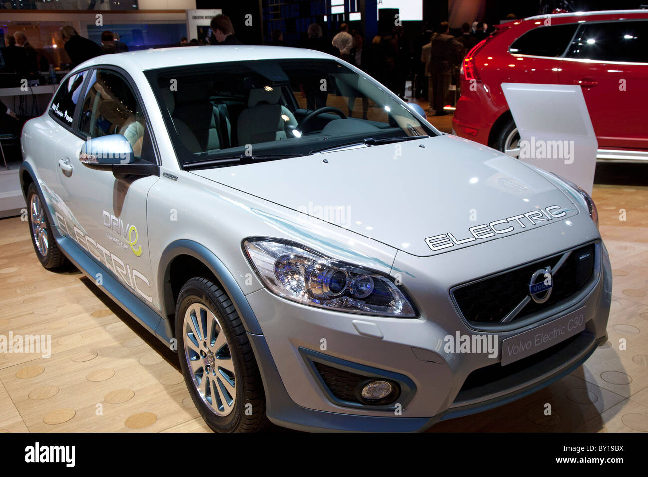 Detroit, Michigan - A Volvo C30 electric car on display at the North ...