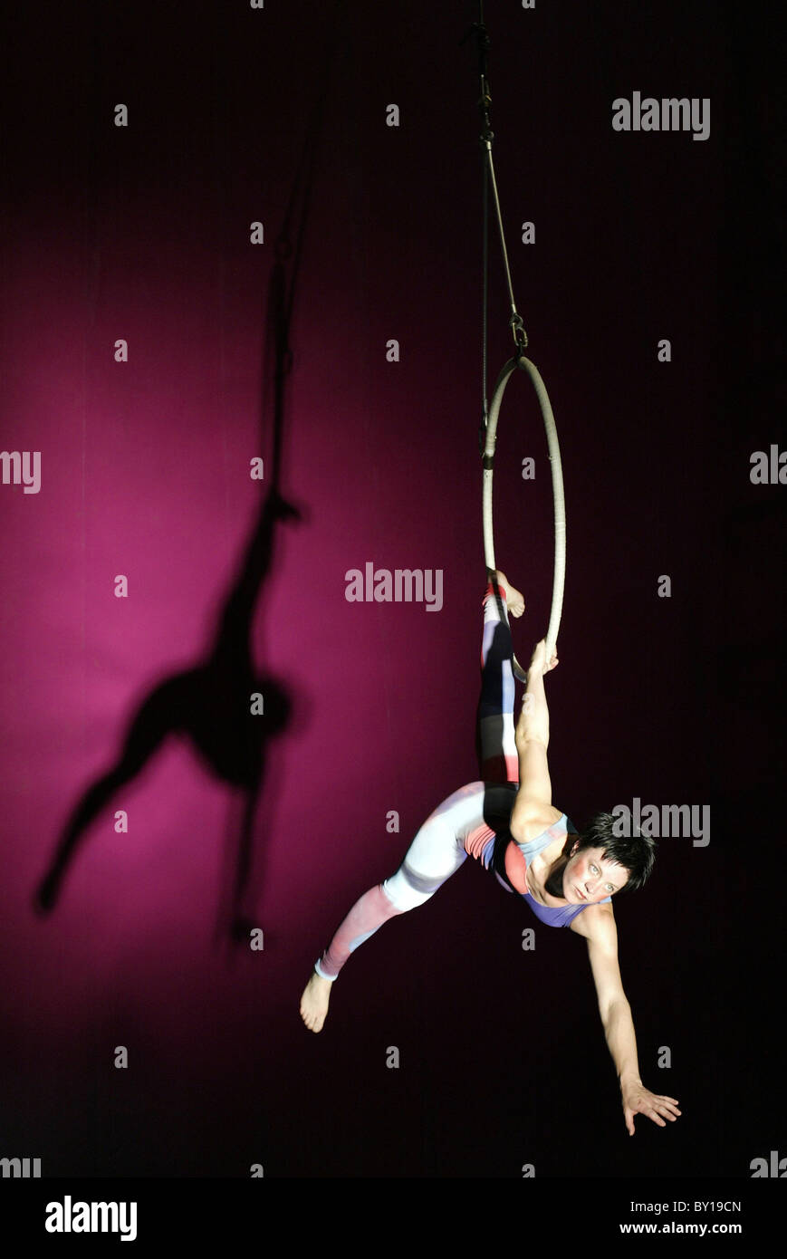 A Trapeze Artist for No Fit State Circus Stock Photo - Alamy