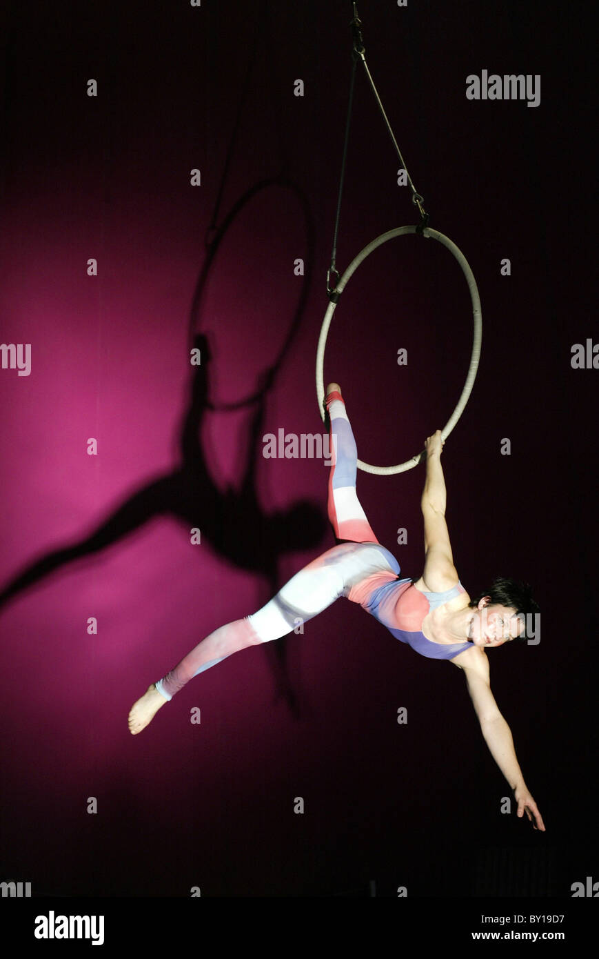 A Trapeze Artist for No Fit State Circus Stock Photo - Alamy