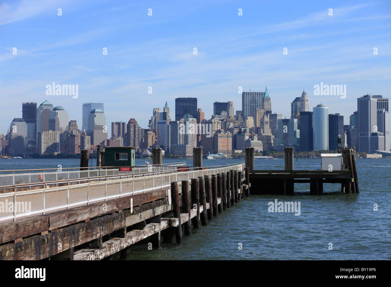 Liberty Island wharf, New York City, United States of America Stock ...