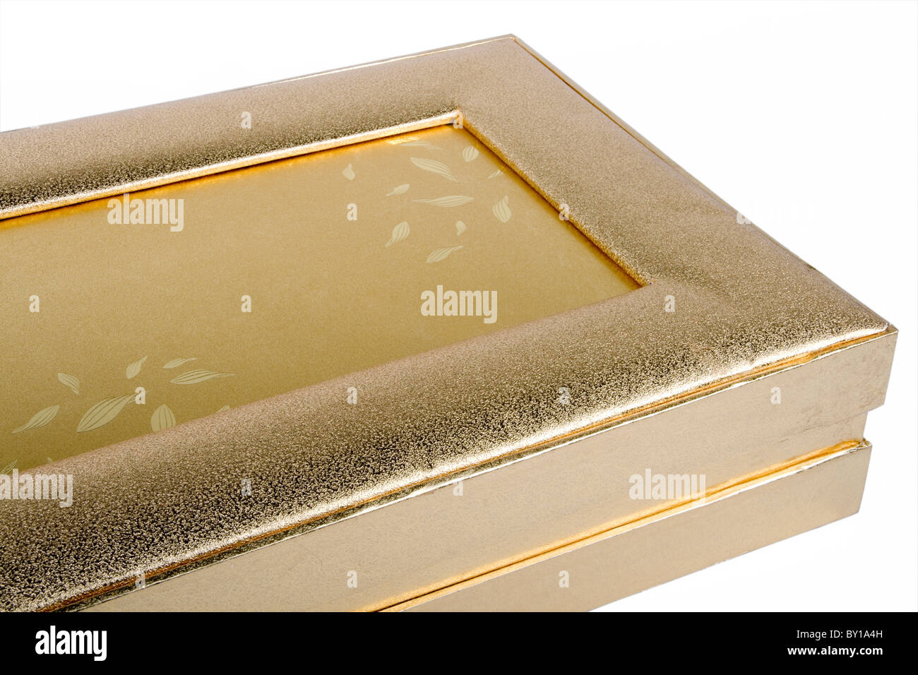 A golden shiny box for gifts Stock Photo - Alamy