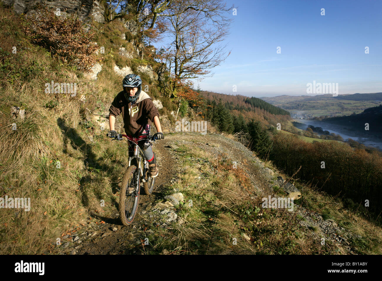 Mountain Biking on the Penmachno Bike Trails, near Betws-y-Coed ...