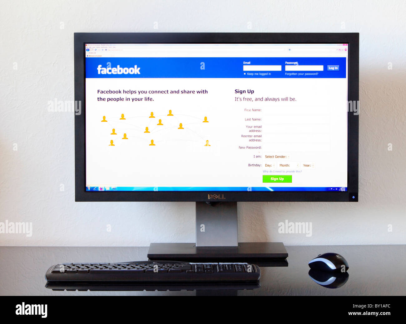 Facebook website on a computer Stock Photo - Alamy