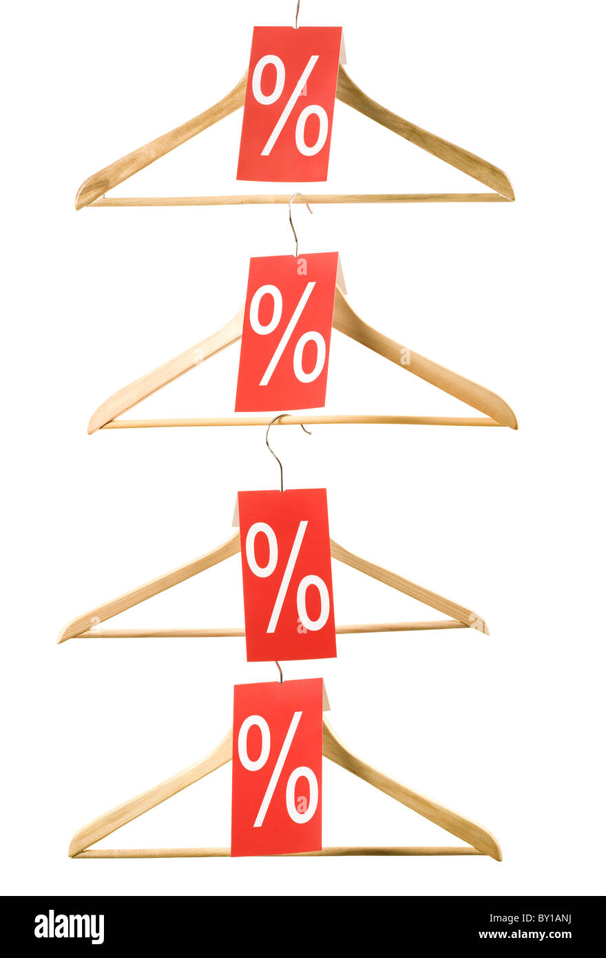 Red tag sale wooden hanger hi-res stock photography and images - Alamy